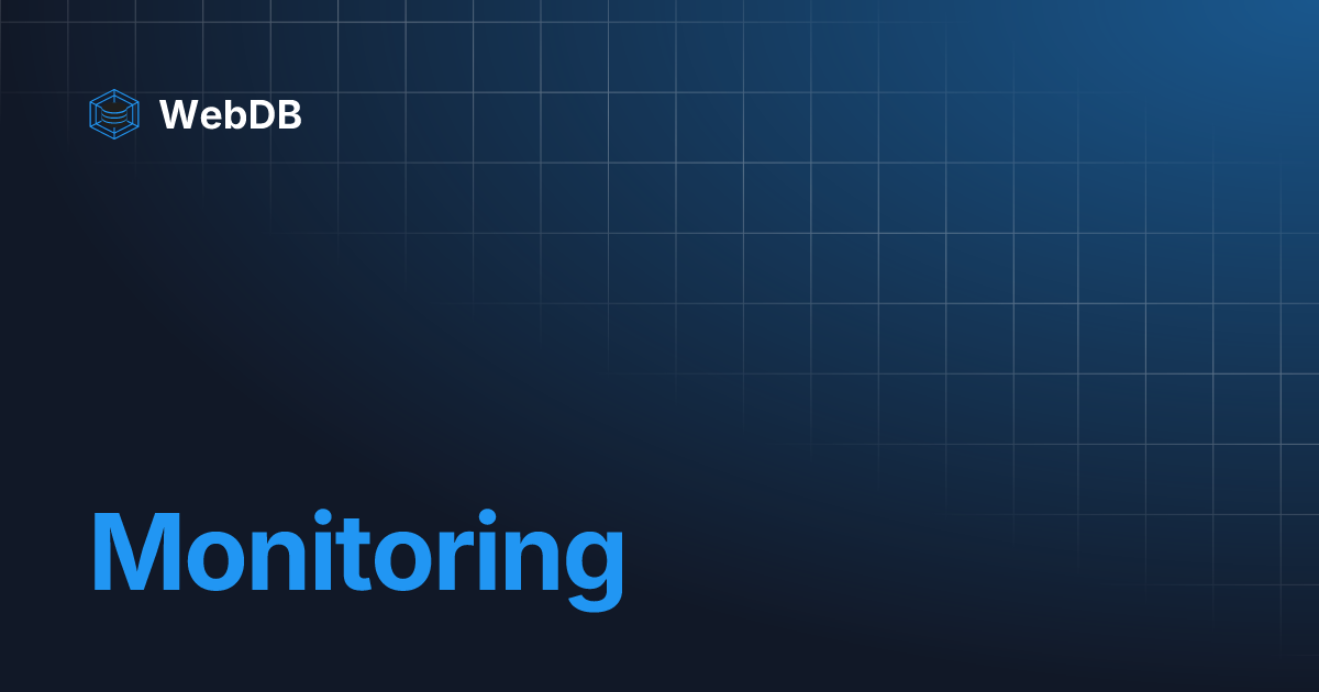 Monitoring | WebDB