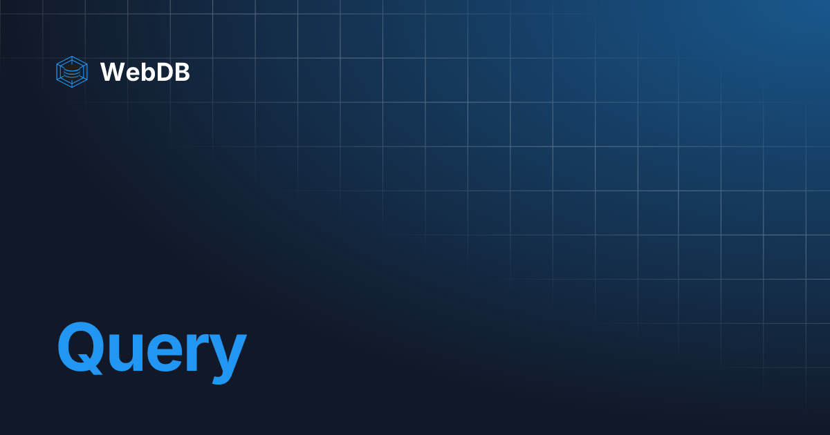 Query | WebDB